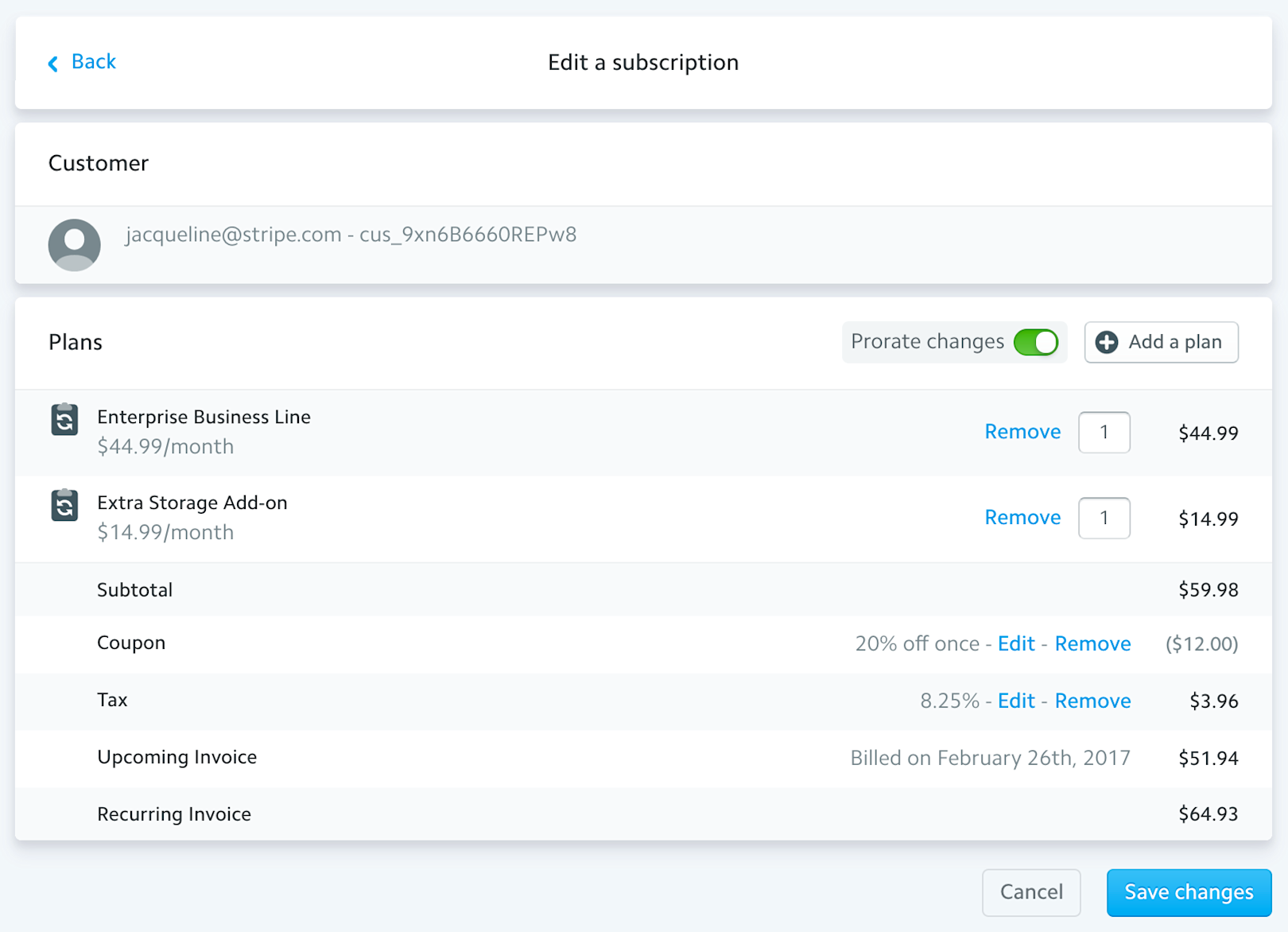 Multiple plans and previews for subscriptions