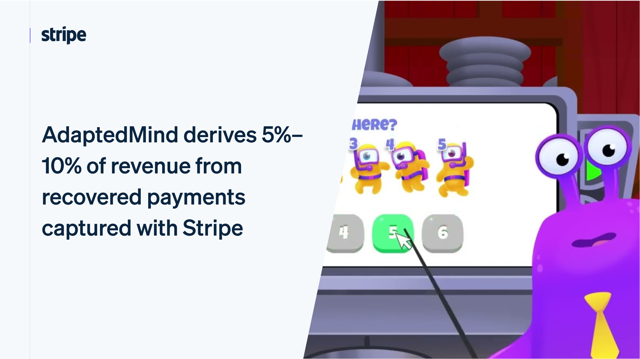 AdaptedMind Derives 5%–10% of Revenue from Recovered Payments | Stripe
