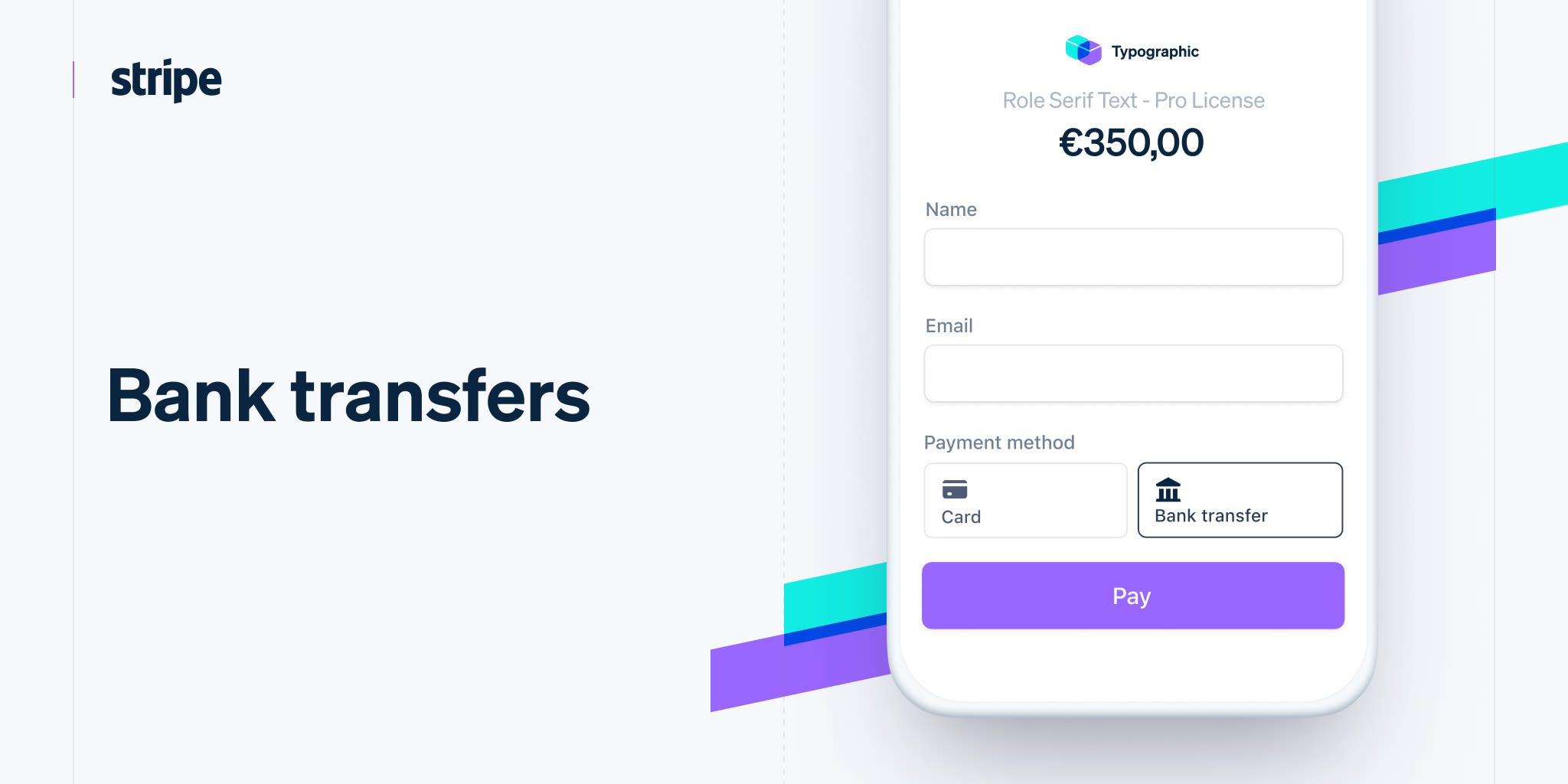 Accept bank transfers in the UK with Stripe